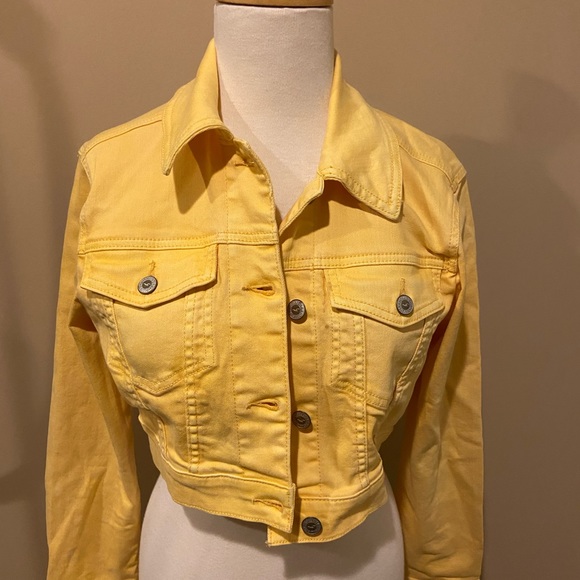 Hollister | Jackets & Coats | Yellow Jean Jacket | Poshmark
